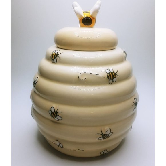 GANZ | Dining | Ceramic Honey Pot Bee Hive Honey Jar With Spoon | Poshmark